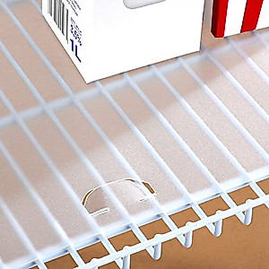 2 Roll Wire Shelf Liner Clear Shelf Covers for Wire Shelving 12 Inch Wide Waterproof Non Adhesive Refrigerator Pantry Wire Shelf Plastic Mats for Kitchen Cabinet Drawer Fridge Rack, 10 Foot Roll