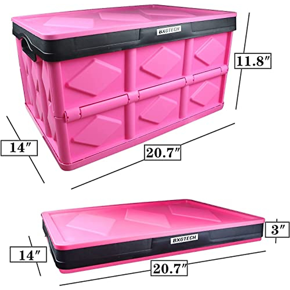 BXGTECH Collapsible Storage Bin (PINK/ 1 PACK)