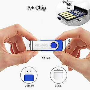 Flash Drive 8GB 5pcs Pack USB Memory Stick USB Flash Jump Drive with LED Indicator and lanyards by Viewfun (8GB, 5PCS-Multicolors(Red,Black,Blue,Green,Violet))