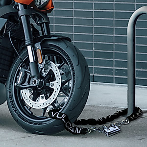 VULCAN Security Chain and Lock Kit - Premium Case-Hardened - 3/8 Inch x 9 Foot (+/-2 Inches) - Chain Cannot Be Cut with Bolt Cutters or Hand Tools