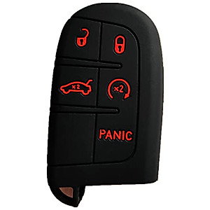 Smart Key Fob Cover Remote Case Keyless Protector Jacket for Jeep Grand Cherokee Dodge Challenger Charger Dart Durango Journey Chrysler 300