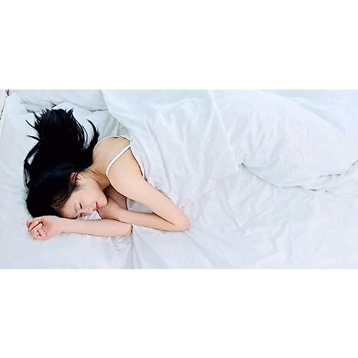 RUMICAFeb 400TC Queen Size Sheet Set - 100% Egyptian Cotton Cooling - Hotel Luxury Bed Sheets - Extra Soft - Upto 10"-12" Deep Pockets - Easy Fit - 4PC White Stripe Bed Sheets - Queen Sheets