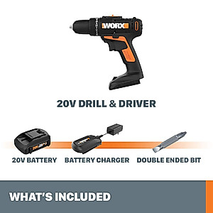 Worx WX101L.9 20V Power Share Cordless Drill & Driver (Tool Only)