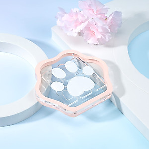 YOCORE Cute Cat Paw Game Card Case Compatible with Nintendo Switch- Transparent Hard Shell Game Card Holder for Switch Card Storage with 6 Game Card Slots Cartridge