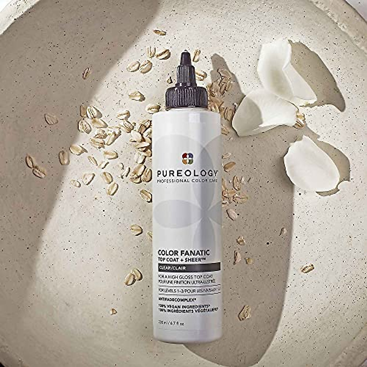 Pureology Color Fanatic Top Coat + Sheer Clear Hair Toner | Hair Gloss Treatment | Clear Hair Glaze for Brunette & Black Hair | 6.7 Fl Oz