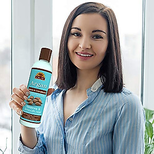 OKAY | Argan Leave In Conditioner | For All Hair Types & Textures | Restore, Hydrate & Smooth Hair | With Coconut, Almond, & Aloe Vera | Free Of Parabens, Silicones, Sulfates | 8 Oz