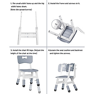 Brelley Kids Chairs Height Adjustable Toddler Chairs for Table, for Indoor & Outdoor Use Classroom/Daycare/Home, Suitable for Ages 2-8