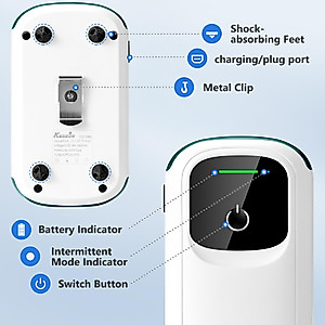 KEDSUM Aquarium Air Pump, USB Rechargeable Fish Aerator Pump with Accessories for 0-60 Gallons, Portable Fish Tank Bubbler, Used for Outdoor-Fishing, Power Outages and Emergency