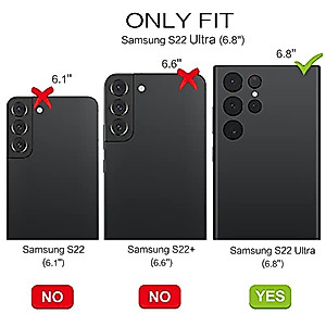 BENTOBEN Samsung S22 Ultra Case, 360° Ring Holder Kickstand Support Car Mount Elegant Plating Edge Slim Shockproof Soft TPU Protective Phone Cover for Samsung Galaxy S22 Ultra 6.8" 2022, Black/Gold