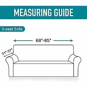 RHF Sofa Slipcover, Couch Covers for 3 Cushion Couch, Sofa Cover for 3 Cushion Couch, Couch Covers for Dogs, Couch Cover for 3 Cushion Couch (Dark Grey-Sofa)