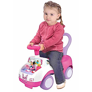 Kiddieland Disney: Minnie Mouse Happy Kitchen Activity Ride-On - Lights & Sounds, Foot to Floor, Kids Car, Push & Pull, Ages 12-36 Months, 23 x 11 x 17.5 inches, Pink