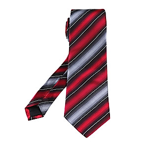 Men's Deep Red Grey Black Party Ties Elegant Formal Prom Ball Neckties for Youth