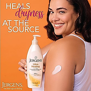 Jergens Ultra Healing Dry Skin Moisturizer, Body and Hand Lotion, for Long Lasting Skin Hydration, with HYDRALUCENCE blend, 3 Fl Oz (Pack of 3)