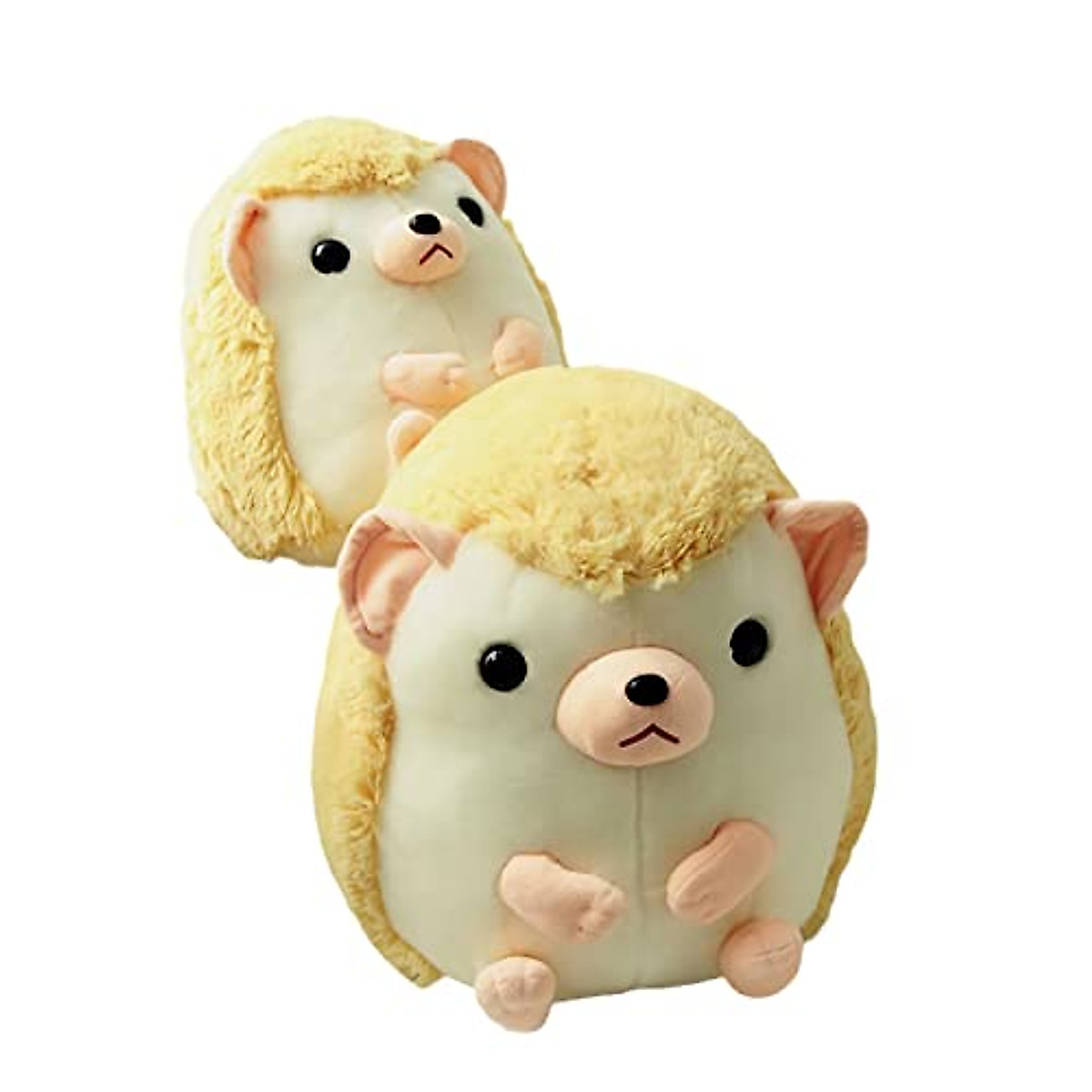 CHDGIOHA Cute Hedgehog Stuffed Animal Plush Body Pillow - Kawaii Yellow Plushie, 13.7'' Chubby Plush Toy Pillow, Super Soft Hedgehog Doll, Birthday Gift for Him & Her(Yellow,Medium)