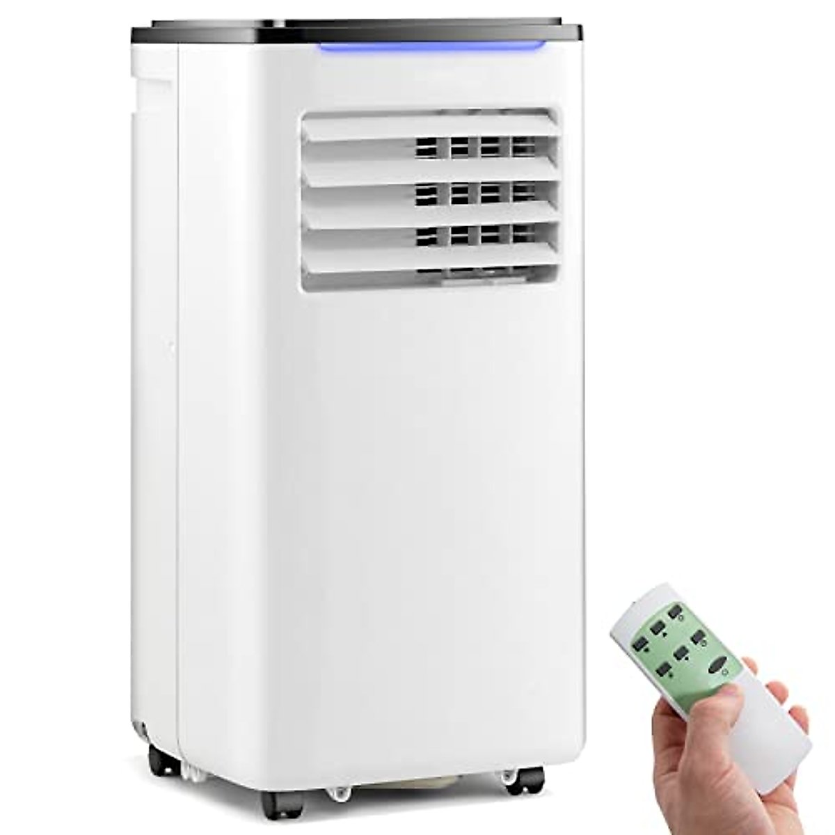 PETSITE 10000 BTU Portable Air Conditioner, 3 in 1 AC Cooling Unit with Remote Control, Dehumidifier, Window Kit Included, Stand up AC for Home, Apartment, Cools Rooms up to 350 Sq.Ft