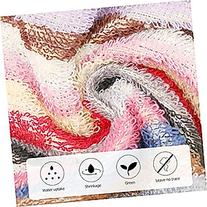 Cabilock 10pcs Color Stripe Square Scarf Microfiber Cleaning Rag Turkish Cotton Towels Turkish Cotton Bath Towels Microfiber Dish Towels Dish Rags Kitchen Dishcloth Hand Towel Cotton Towel