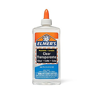 Elmer's Liquid School Glue, Clear, Washable, 9 Ounces, 24 Count - Great for Making Slime