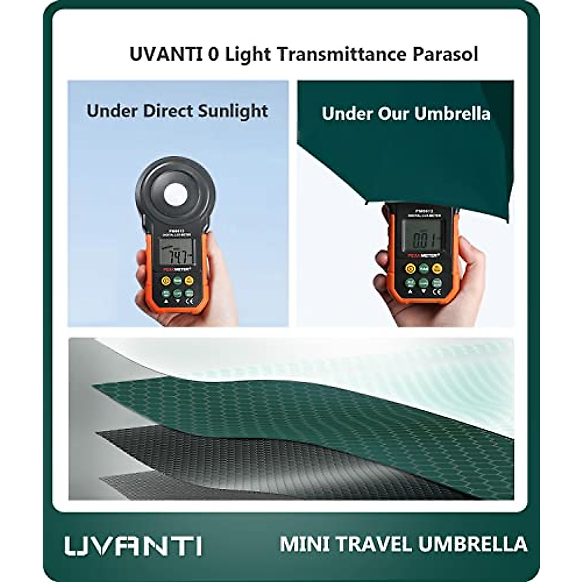 UVANTI Umbrella Small Mini Umbrella with Case - 6 Ribs Light Folding Compact Travel Umbrella Lightweight Portable Parasol for Backpack Purse - Sun & Rain Pocket UV Umbrellas for Kids Girls Boys Women