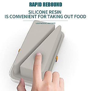 Silicone Freezer Tray with Lid - Food Freezer Container, Makes 2 Portions 2 Cup+4 Portions 1 Cup Cube Portion, Ice Cube Tray for Soup Sauce Meal Prep, Soup Trays with Date Slider-2 Pack