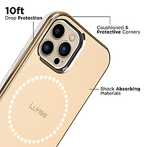 LuMee HALO by Case-Mate - Light Up Selfie Case for iPhone 12 Pro Max (5G) - Front & Rear Illumination - 6.7 Inch - Halo Gold
