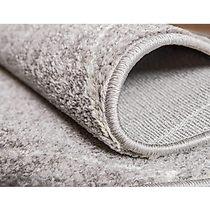 Unique Loom Trellis Frieze Collection Area Rug - Geometric (4' 1" x 6' 1", Light Gray/ Ivory)