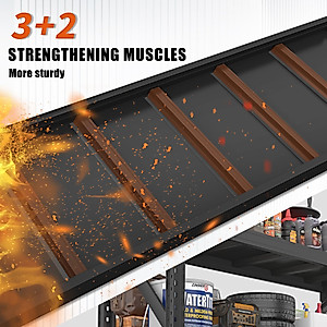 66"W 8500LBS Heavy Duty Storage Shelves,Metal Garage Shelving Units,Durable Adjustable Steel Utility Shelving Units for Home Commercial Industrial Warehouse Storage Organization Utility Racks