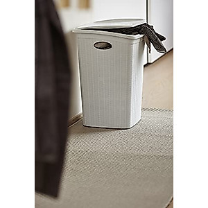 Stefanplast Elegance Laundry Hamper, 37 x 38 x 54.5 cm, White
