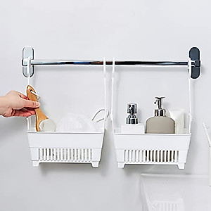 Montesy Storage Basket With Hanging Hook Household Shower Supplies