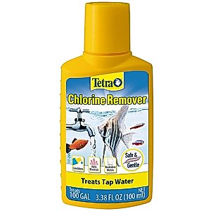 Tetra Chlorine Remover 3.38 Ounces, Conditions Aquarium Water for Use in Aquariums, 100ml
