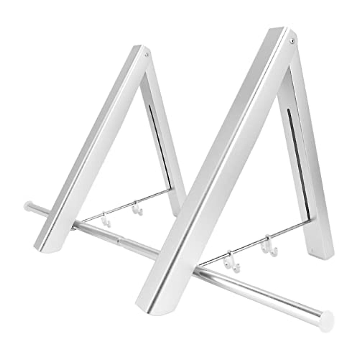 Retractable Clothes Hanger, Retractable Clothes Drying Rack Recessed Design Strong Load Bearing Wall Mounted Thickened for Bathroom for Office (Silver)