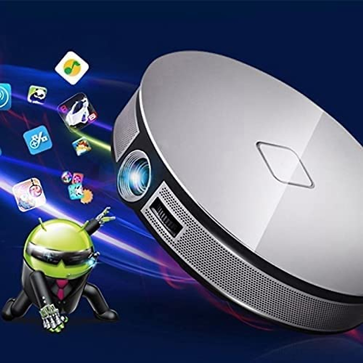 Feilx Mini Projector 2022 Upgraded Portable Video-Projector,Portable DLP Mini Projector 1280x720P WiFi HDMI Compatible Support 1080P 4K Home Theater Projector