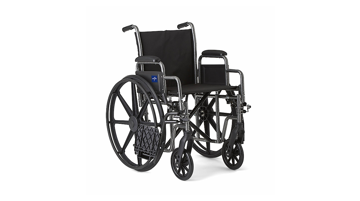 Medline Strong and Sturdy Wheelchair with Desk-Length Arms and Swing ...