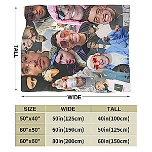 Singer Rapper Ultra Soft Throw Blankets Flannel Fleece All Season Blanket Light Weight Living Room/Bedroom/Sofa Warm Blanket 60"x50"