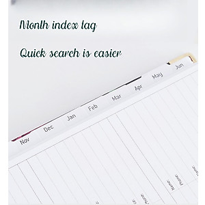 2024 Planner - Weekly & Monthly Planner with Tabs, 8.2'' x 6.2'', 12-Months Planner with Monthly Tabs, Twin-Wire Biding, Holidays, Notes Pages, Back Pocket - Floral