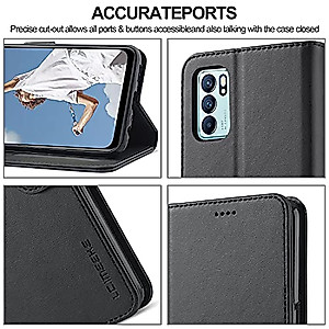 Phone flip case, card slot, cash pocket Compatible with OPPO Reno 6Pro 5G PU Leather Wallet Case,with Card Slot [Stand Feature] Magnetic Closure Protective TPU Shockproof Flip Cover Case Mobile flip c