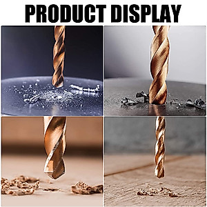 Utoolmart 1pcs 8mm Twist Drill with Titanium Coated High Speed Steel Bit HSS CO for Steel,Copper,Aluminum Alloy