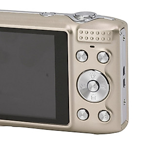 4K Digital Camera, 16X Zoom Compact Camera for Travel (Gold)