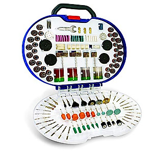 REV Rotary Tool Accessories Kit 276pcs Universal Fitment For Easy Grinding Sanding Carving Drilling Polishing Cutting Sharpening Cleaning Set DIY