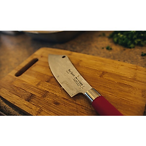F. DICK – Red Spirit Chef Knife Ajax - Kitchen knife with 7.9" blade & 56 HRC - Ideal for meat & poultry - Stainless steel - Antique blade shape - Ultra sharp - Ergonomic handle - Made in Germany