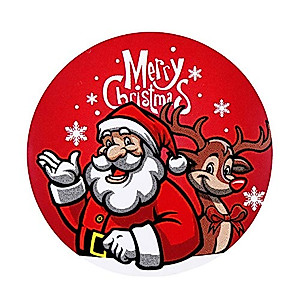 Yoption Merry Christmas Stickers Roll 1.5 Inch, 500 Round Christmas Tags, Multiple Designs （5 Patterns）