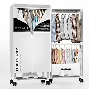 Clothes Dryer, Portable Drying Machine with Timer, 60inch Laundry Drying Wardrobe with Large Capacity, Electric Dryer/Rack for Home | Appartments (Grey HC1)