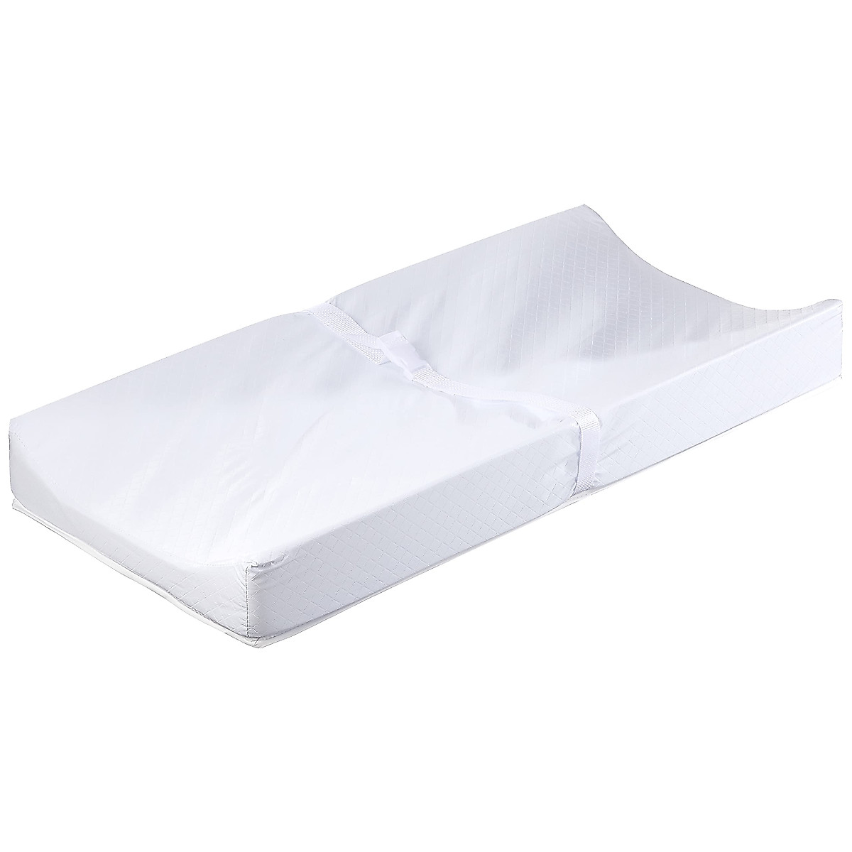 Colgate Mattress 2-Sided Contour - GREENGUARD Gold Certified Changing Pad Featuring Firm Foam Ridges for Support, Ridgid Fingerboard Support Board, and Safety Strap
