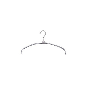 16 inch White Metal Non-Slip Rubberized Hanger - Pack of 20