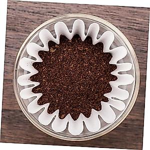 VOSAREA 100 Sheets American Coffee Filter Paper Loose Tea Strainer Cup Unbleached Coffee Filter Wavy Surface Filter Bowl Espresso Tools Coffee Filters Basket Cone Coffee Filter Drink White