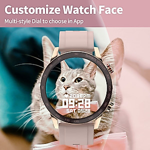 Smart Watch for Android Phones iOS Make/Answer Call Bluetooth Music Pedometer Calorie Counter Message Reminder Smartwatch Waterproof Watches for Women Ladies