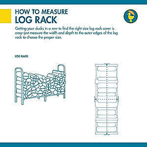 Duck Covers Ultimate Waterproof Log Rack Cover, 48 Inch
