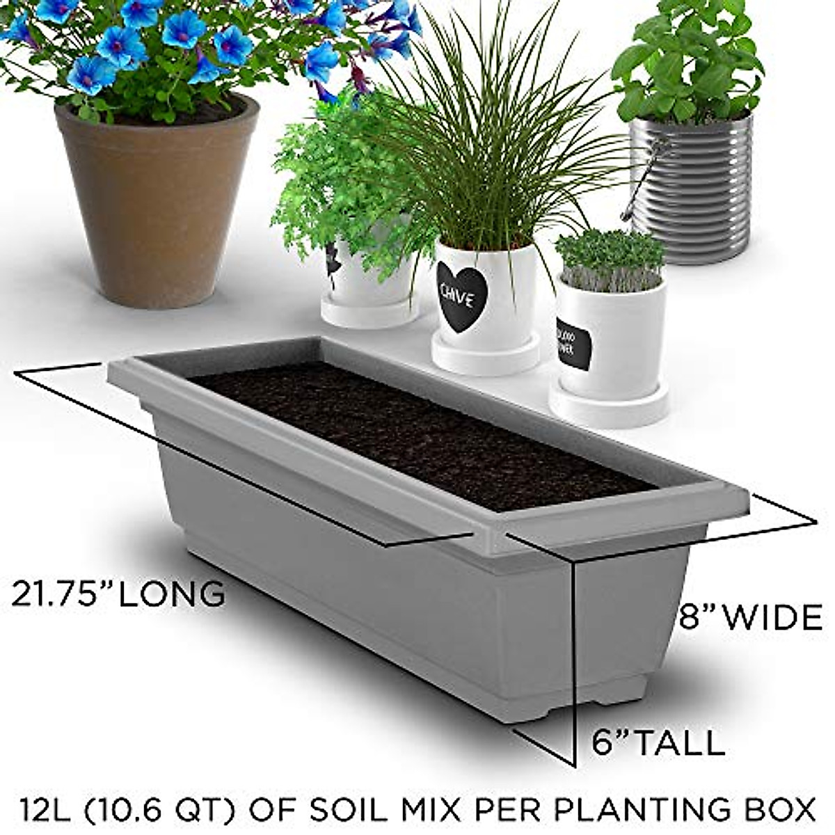 4Ft Vertical Raised Garden Bed - 5 Tier Food Safe Planter Box for Outdoor and Indoor Gardening Perfect to Grow Your Herb Vegetables Flowers on Your Patio Balcony Greenhouse Garden