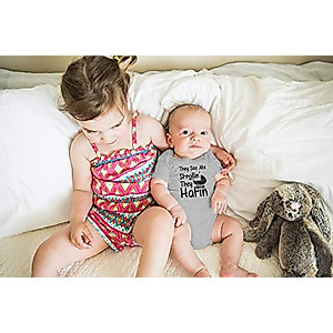 AW Fashions They See Me Strolli' They Hatin - Hip Hop Rap Song Parody - Cute One-Piece Infant Baby Bodysuit (6 Months, Sports Grey)