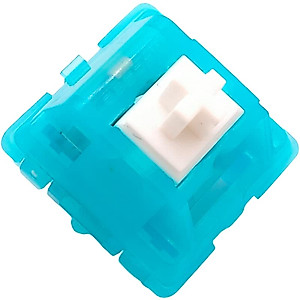 Tecsee Blue Sky Switches for Mechanical Gaming Keyboards POM Linear stem | Standard 63.5g Spring | Plate Mounted | SMD 5 Pin RGB Switches for Backlit Keyboard (Linear/35PCS)