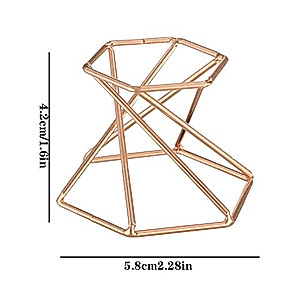 Ainvhh 3 PCS Hexagon Metal Display Stand Mystical Quartz Ball Photography Props FengShui Divination Spheres Decorative Glass Ball Base